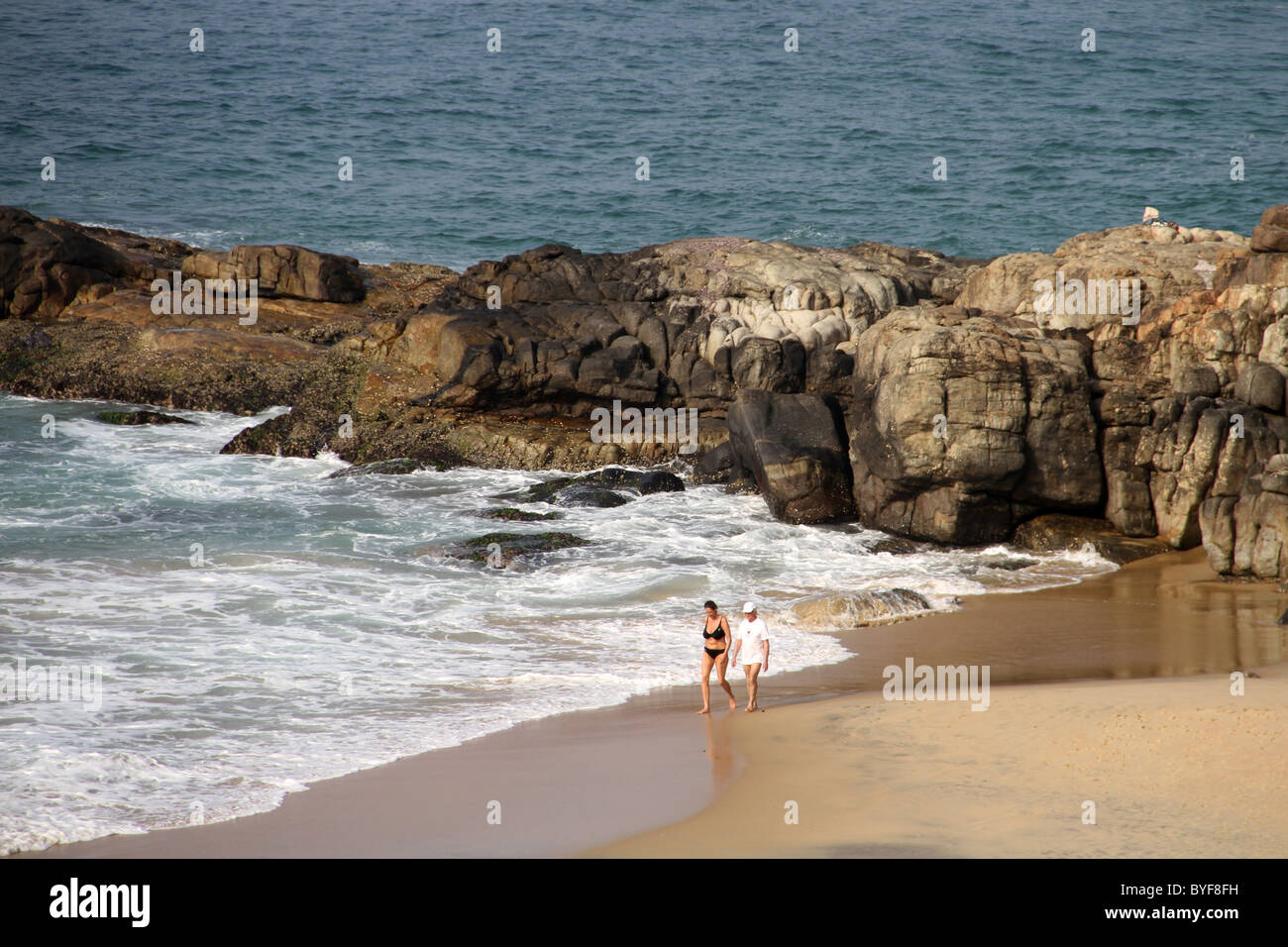 Morning walk at beach hi-res stock photography and images - Alamy