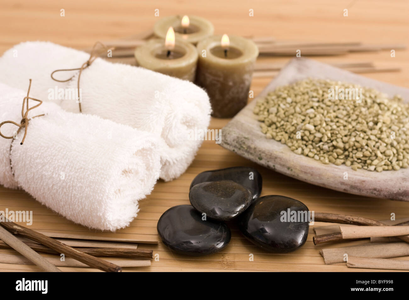Beautiful spa elements Stock Photo - Alamy