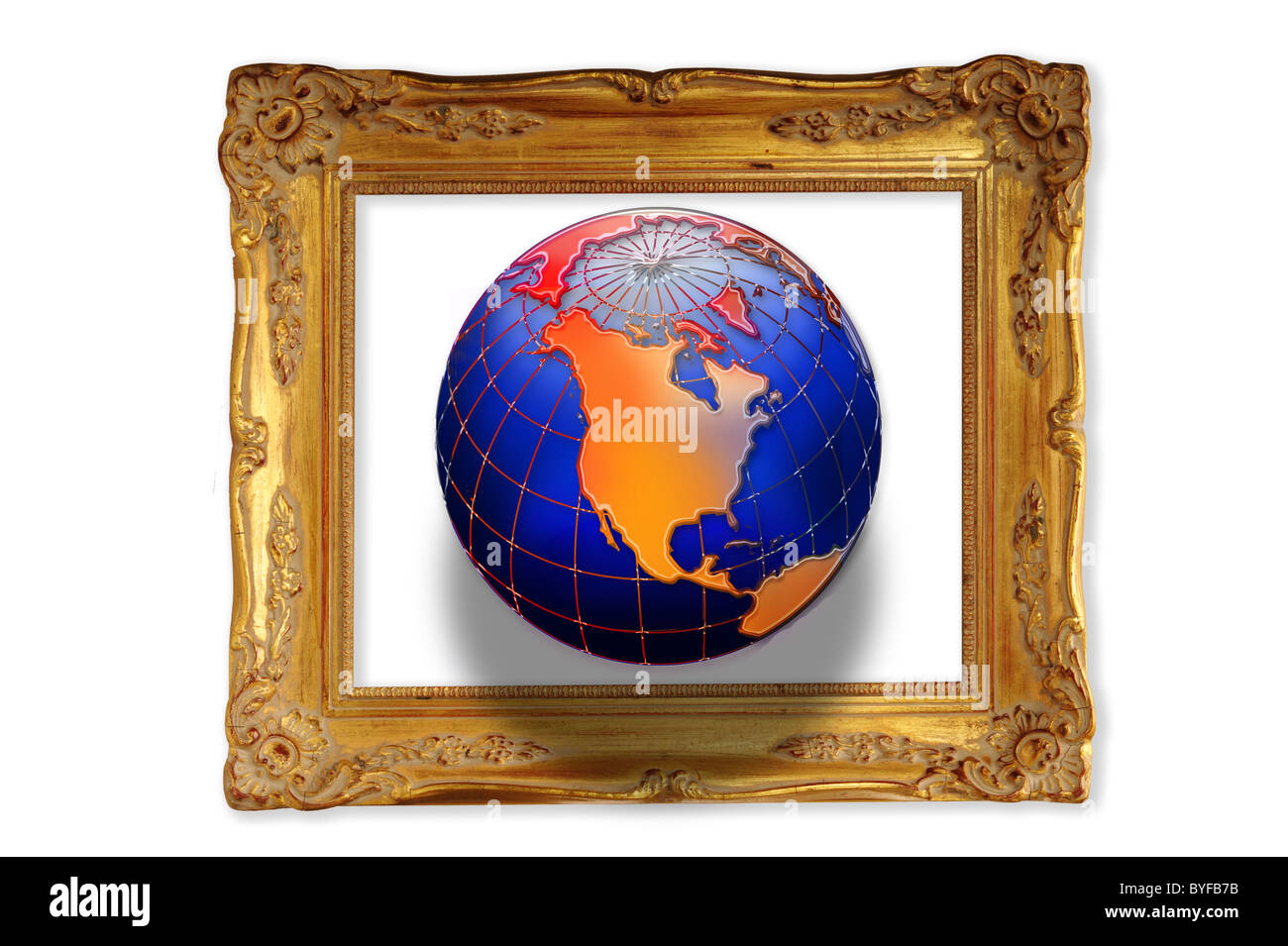 Planet earth framed Stock Photo - Alamy