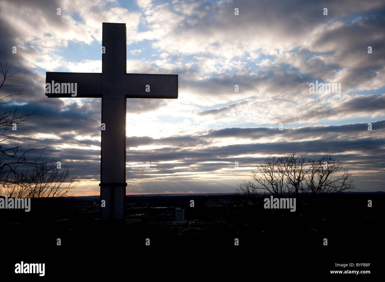 Silhouette of a cross hi-res stock photography and images - Alamy
