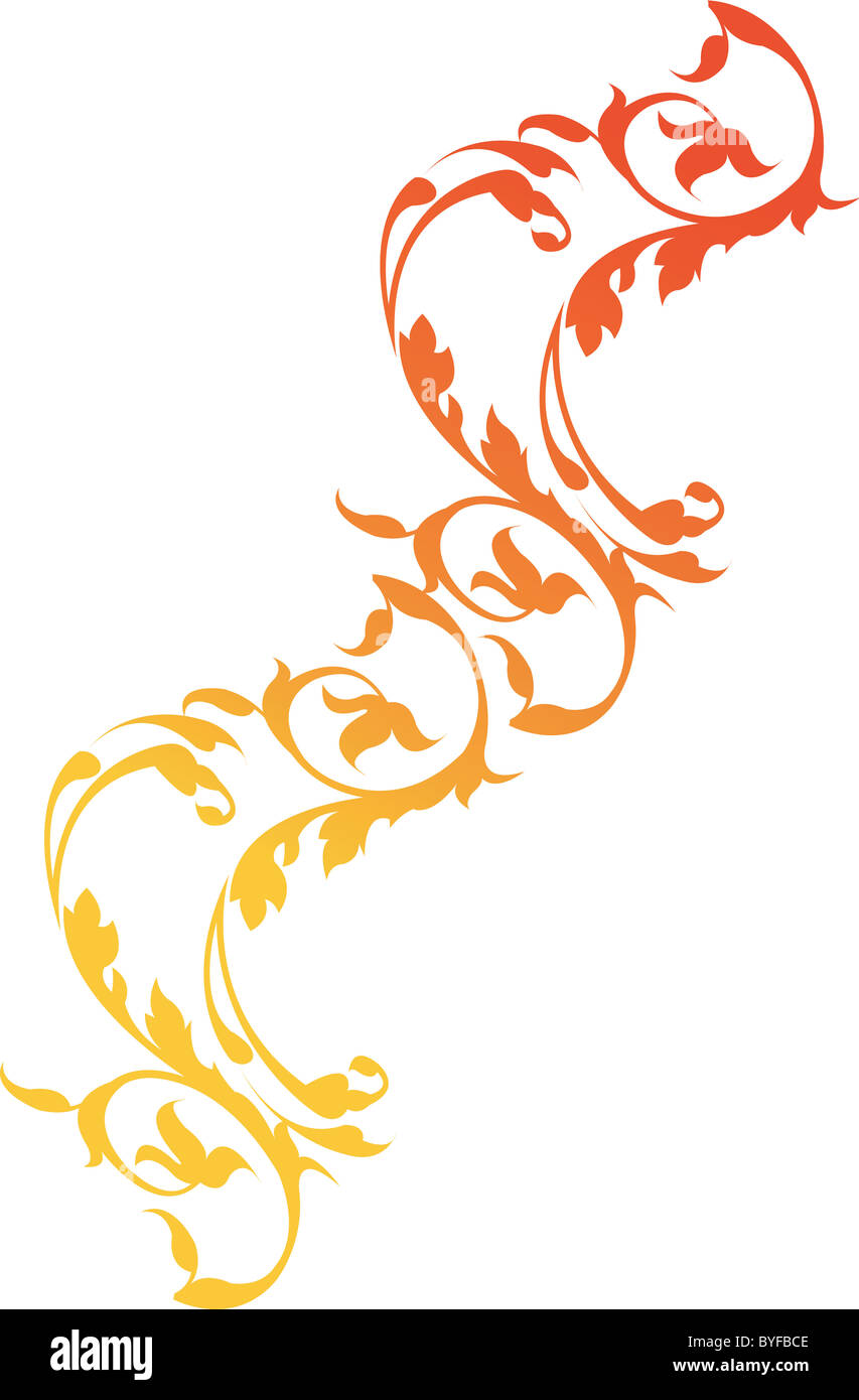 Illustration of leaves pattern Stock Photo - Alamy