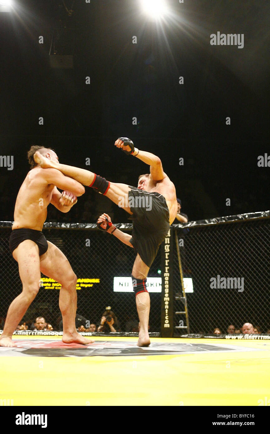 Marios Zaromskkis Cage Rage fighting at Wembley Arena London, England ...