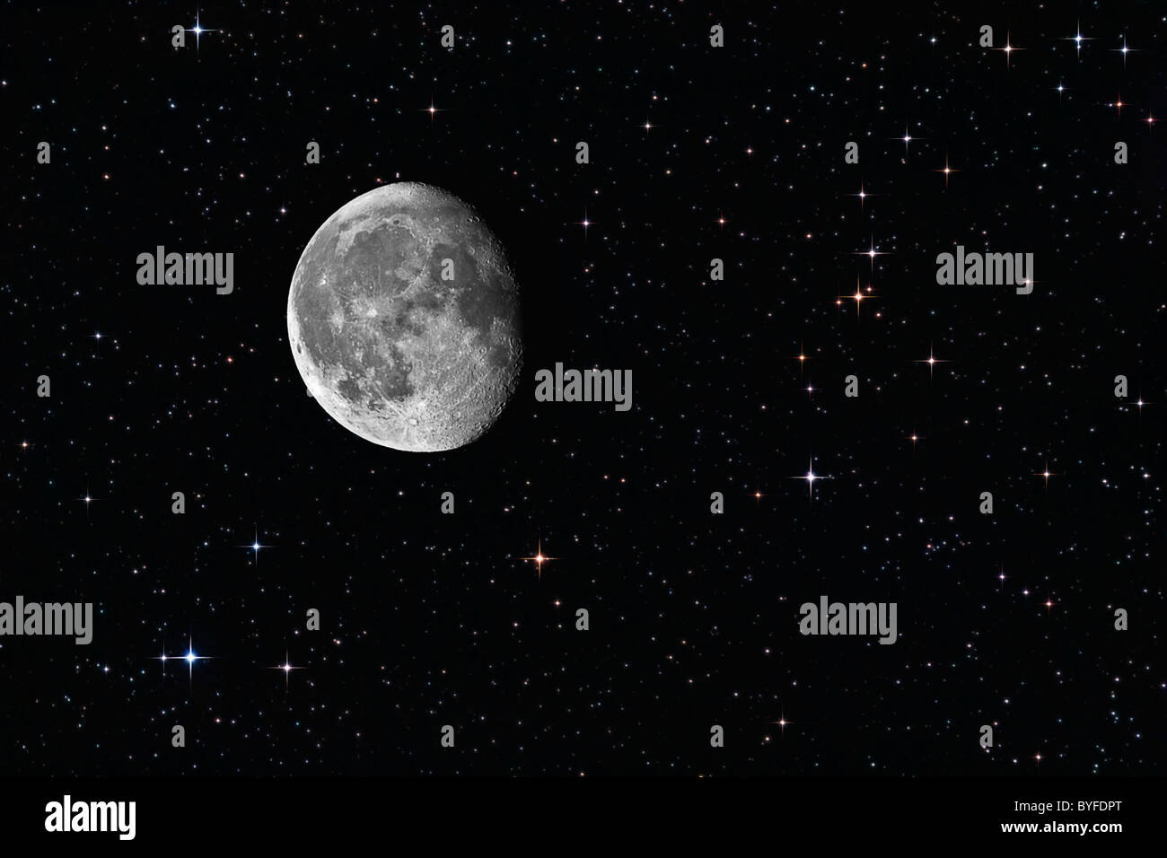 Waning gibbous moon. hi-res stock photography and images - Alamy