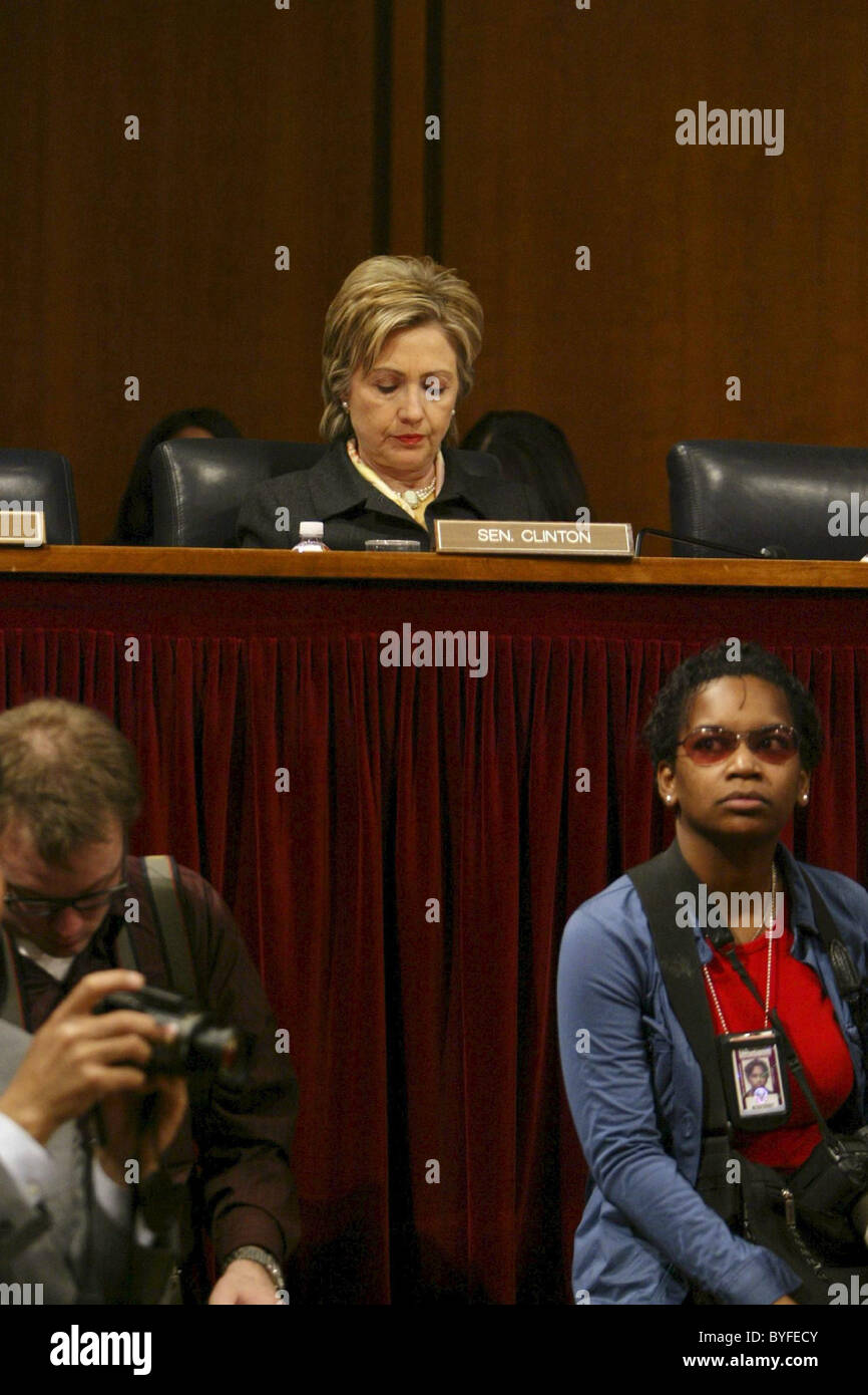 Senator Hillary Clinton Microsoft founder Bill Gates testified before ...