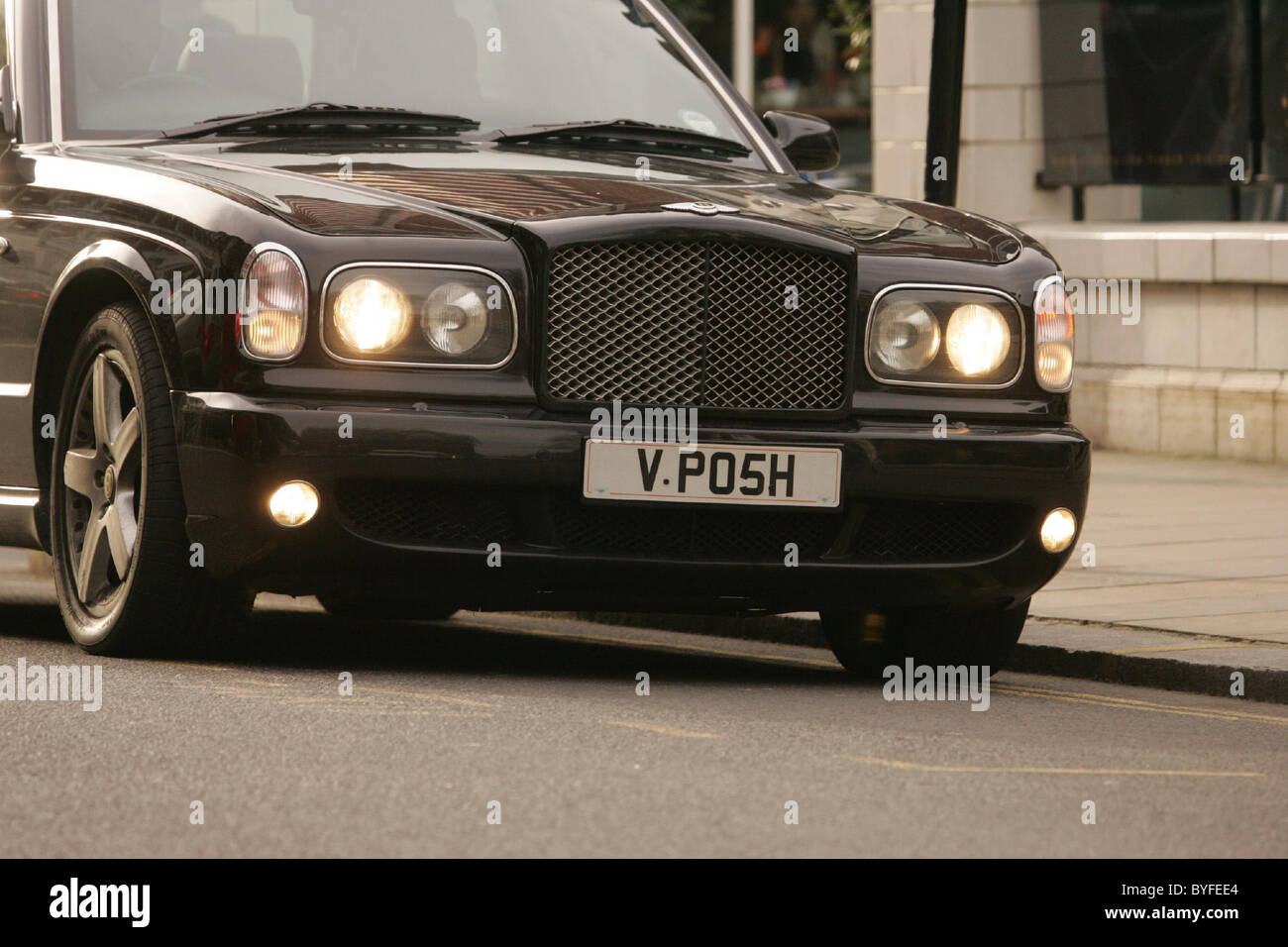 A Bentley car parked on Kings Road with a very posh number plate London ...