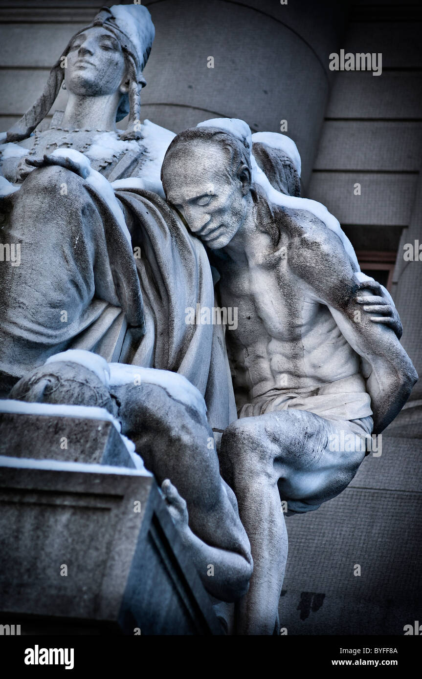Daniel Chester French's famous statue "Asia" in front of the United ...