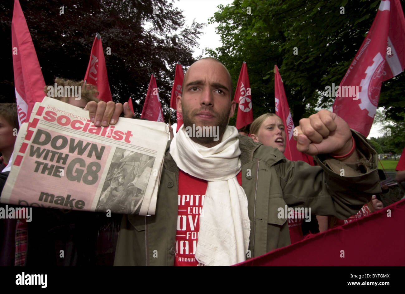 G8 Summit Demonstration Auchterarder Protest Stock Photo - Alamy