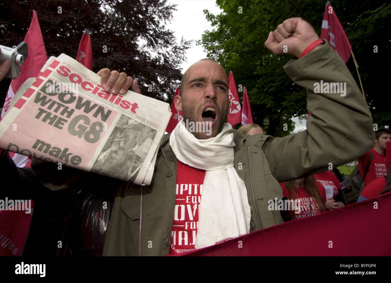 G8 Summit Demonstration Auchterarder Protest Stock Photo - Alamy