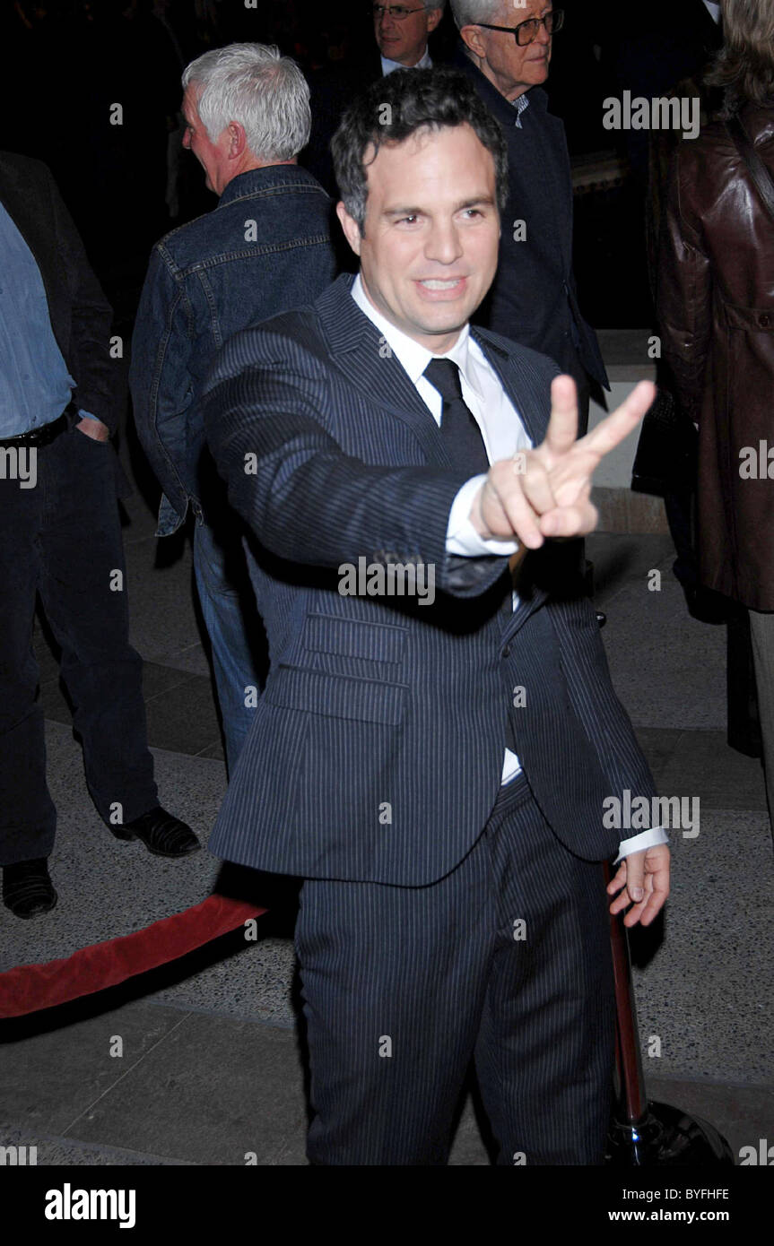Mark Ruffalo Los Angeles Premiere of 'Zodiac' held at the Paramount ...