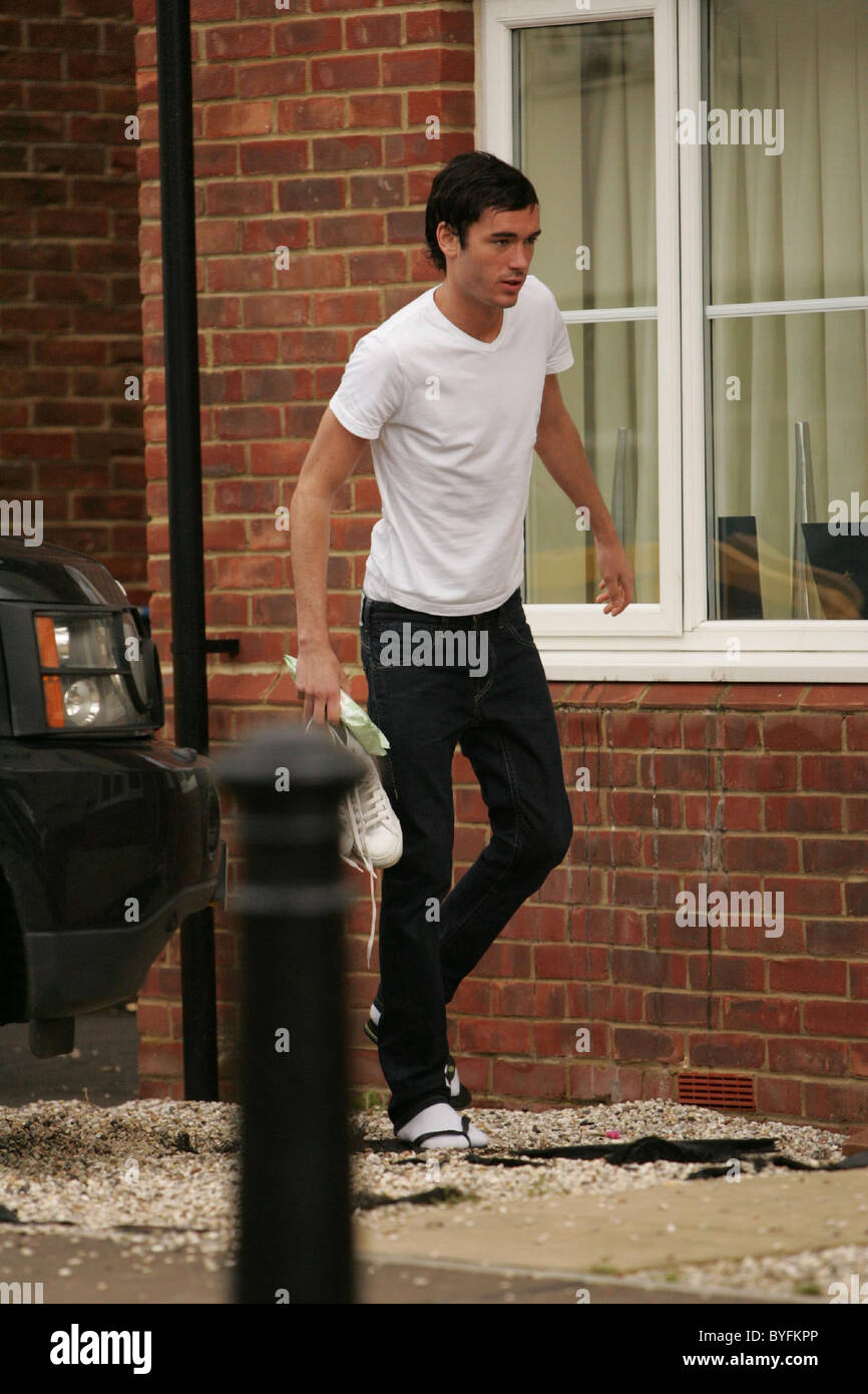 Jack Tweedy arriving back at girlfriend Jade Goody's home while she is ...