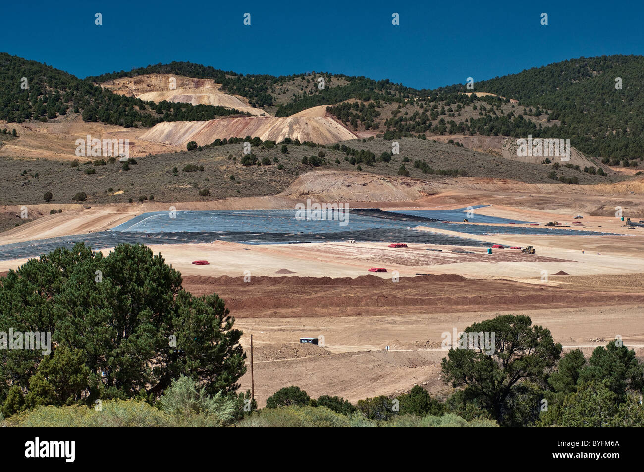 Open pits at Bald Mountain gold mine in Southern Ruby Mountains in ...