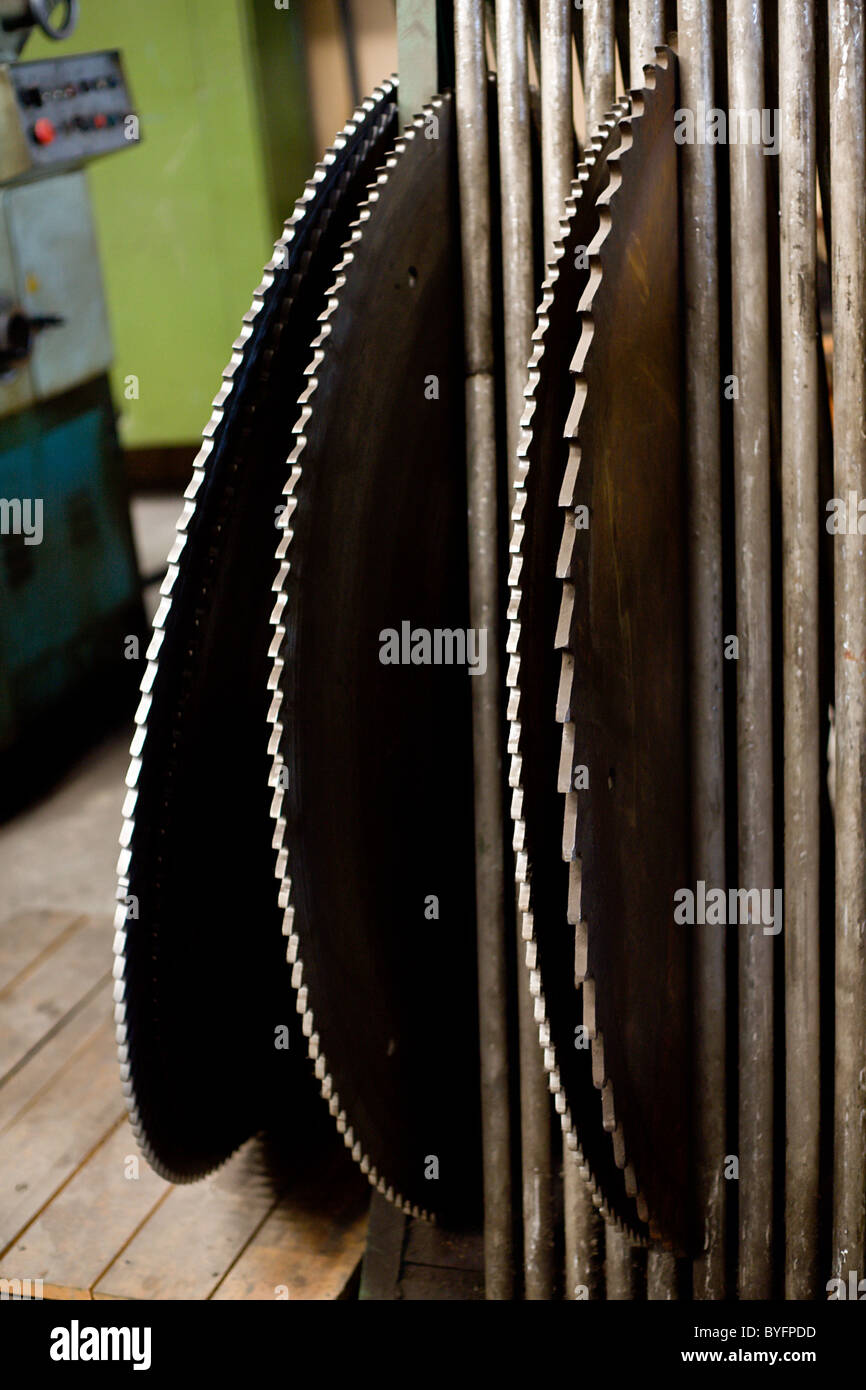 The metal-cutting equipment on a site of preparation of metal Stock ...