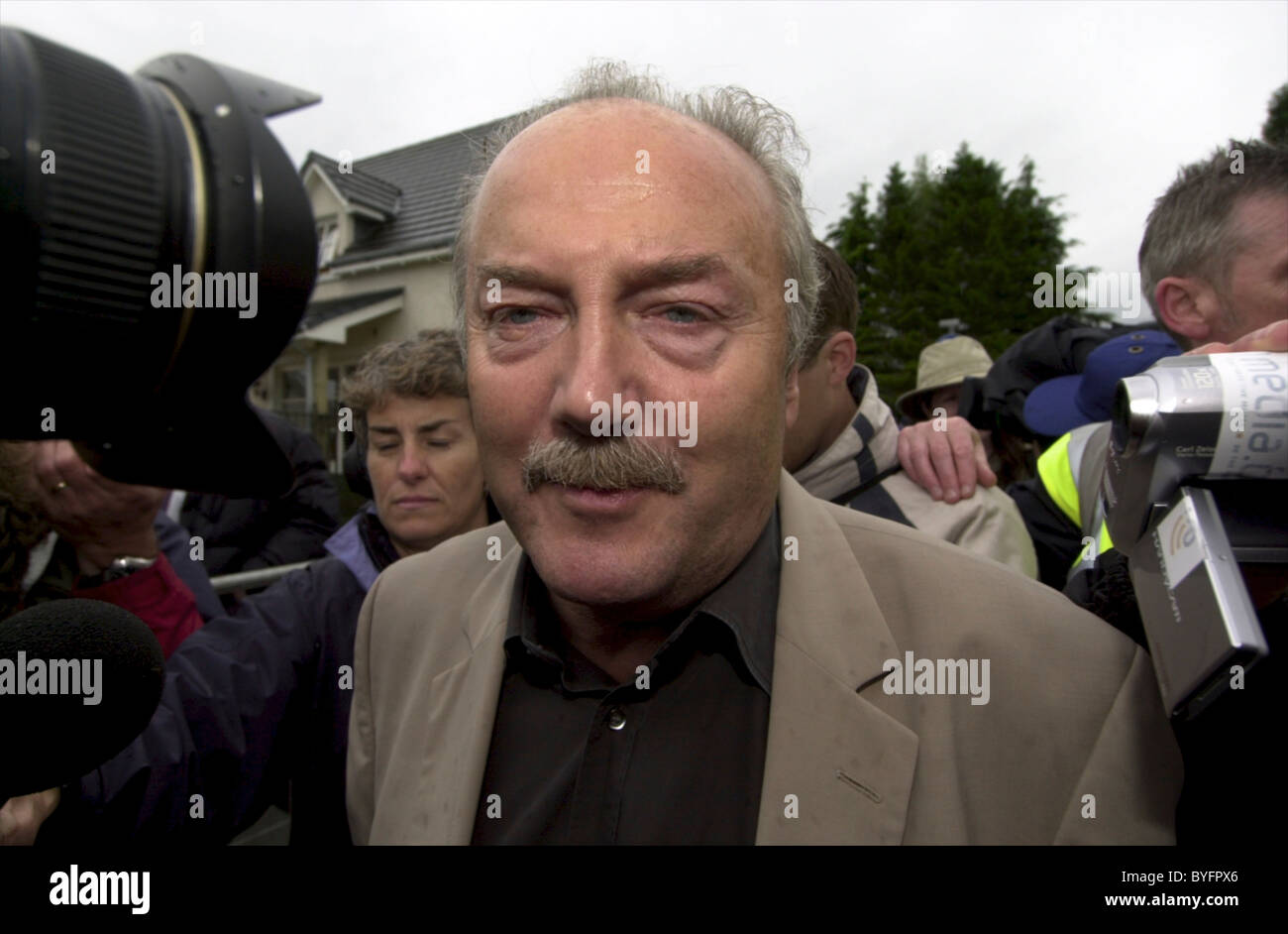 George Galloway MP at the G8 Summit Demonstration at Auchterarder Stock ...