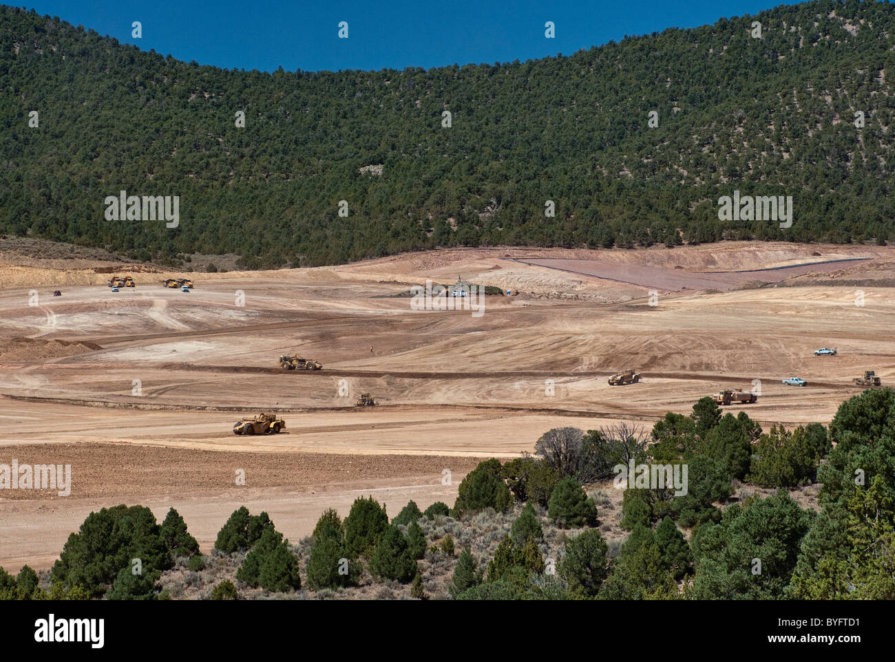 Open pits at Bald Mountain gold mine in Southern Ruby Mountains in ...