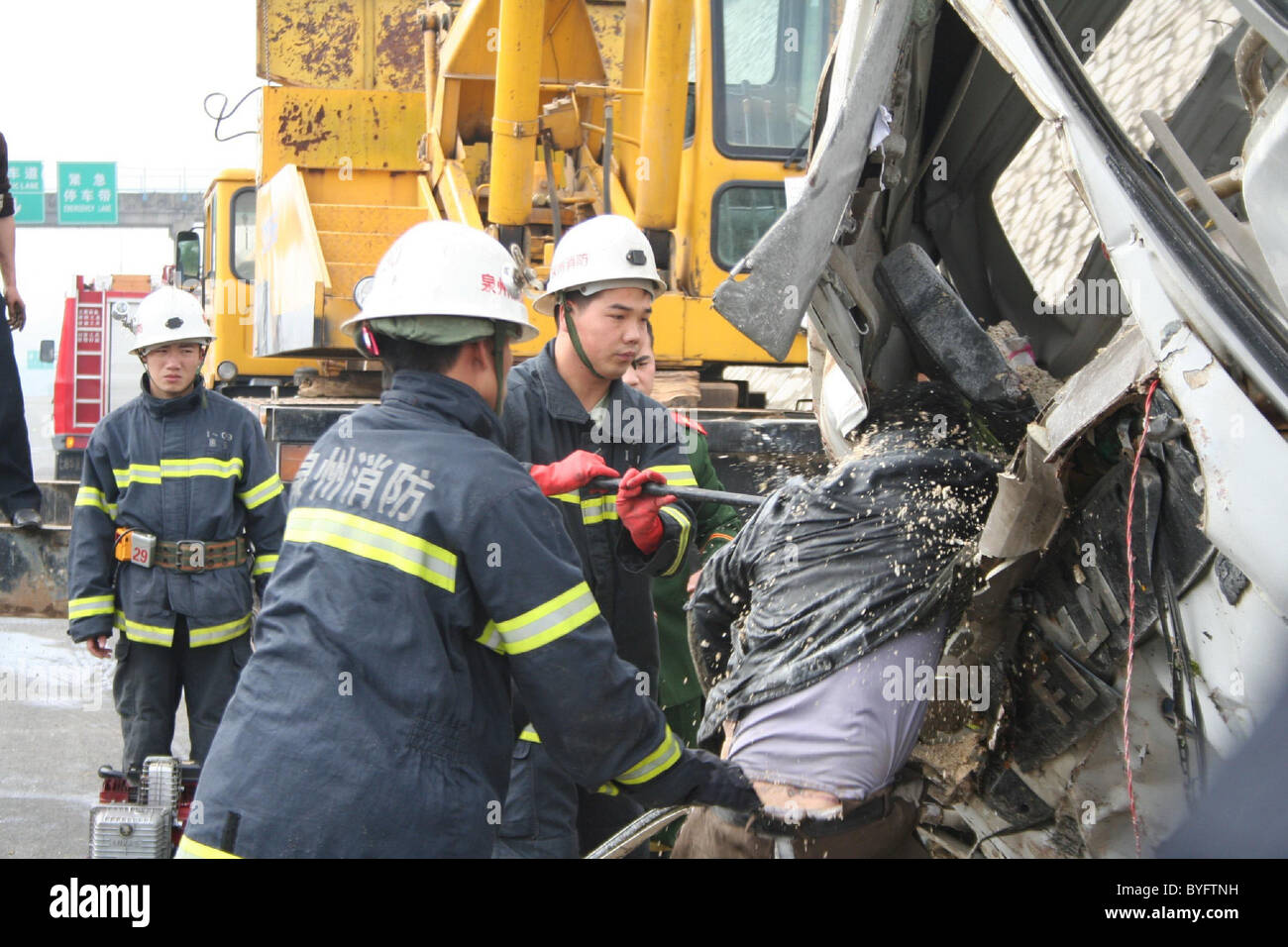 CRASH HORROR IN CHINA Grisly pictures are starting to emerge from one ...
