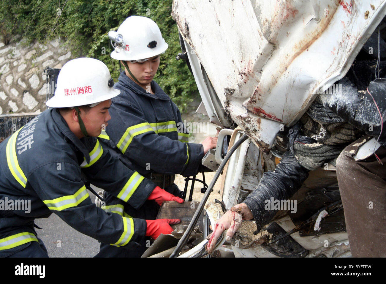 CRASH HORROR IN CHINA Grisly pictures are starting to emerge from one of China's worst car ...