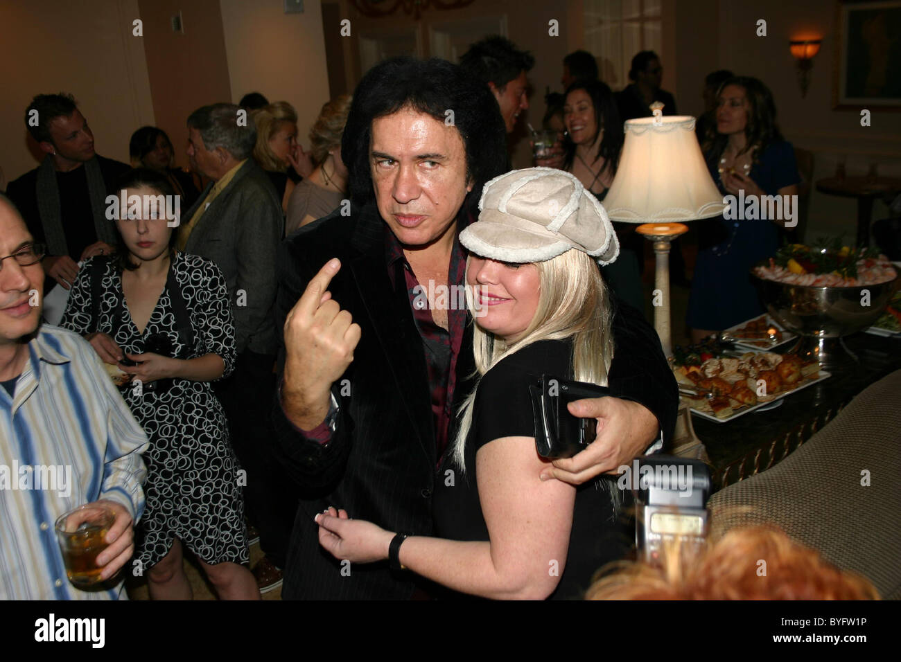 Gene Simmons and guest Gene Simmons celebrates the launch of his new ...
