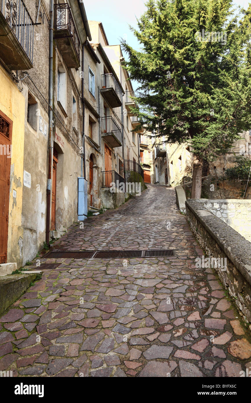 streetview of ancient italian village Stock Photo - Alamy