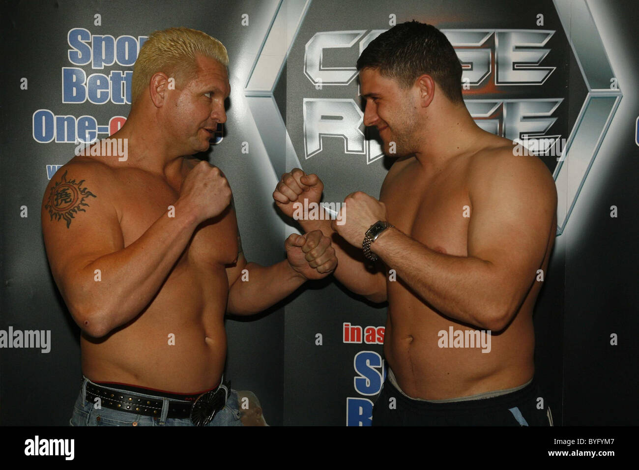 Tom Howard and Tom Blackledge Press conference for Cage Rage, which ...