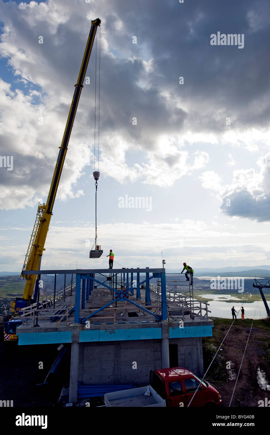 Crane at construction site Stock Photo - Alamy