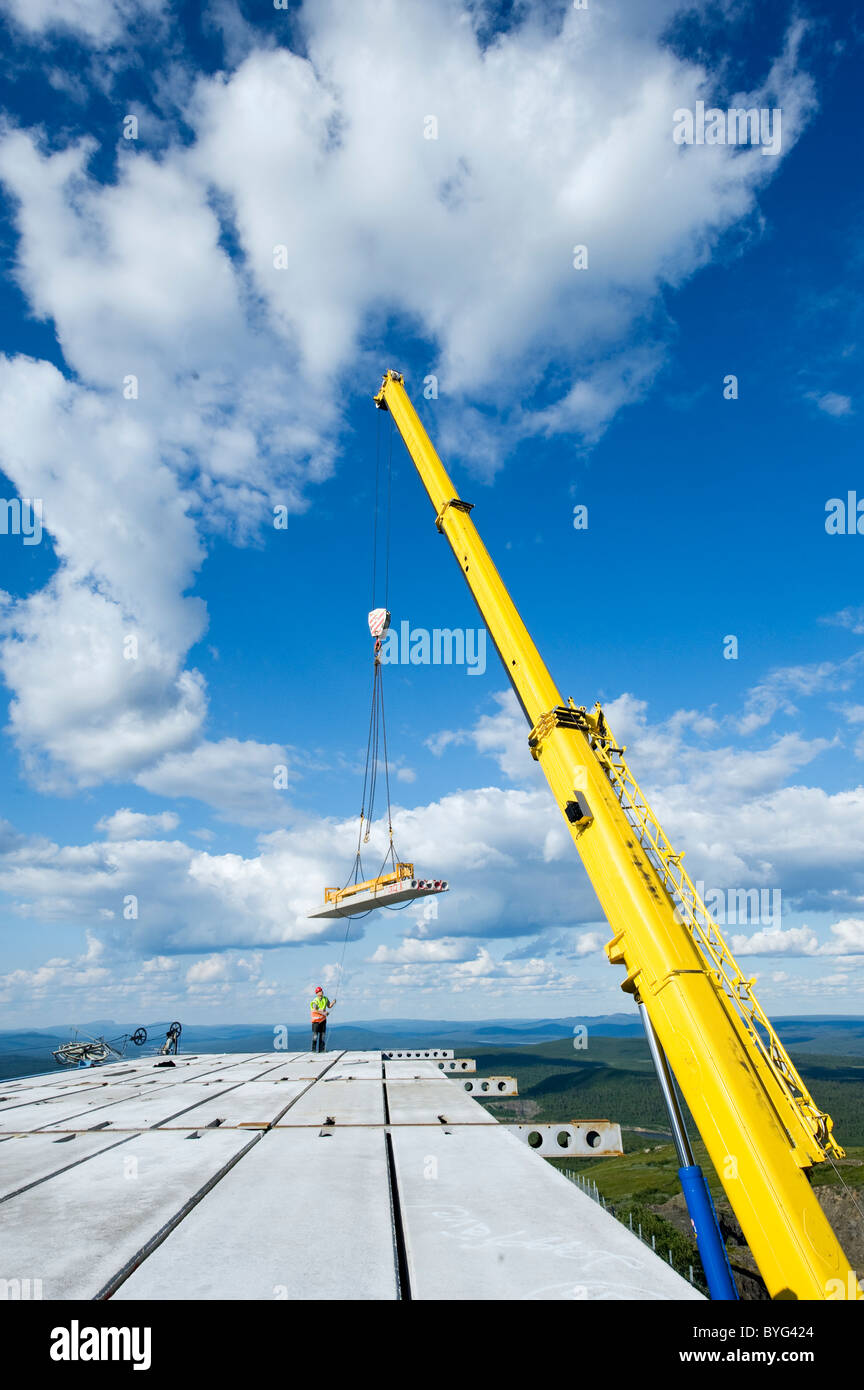 Crane at construction site Stock Photo - Alamy
