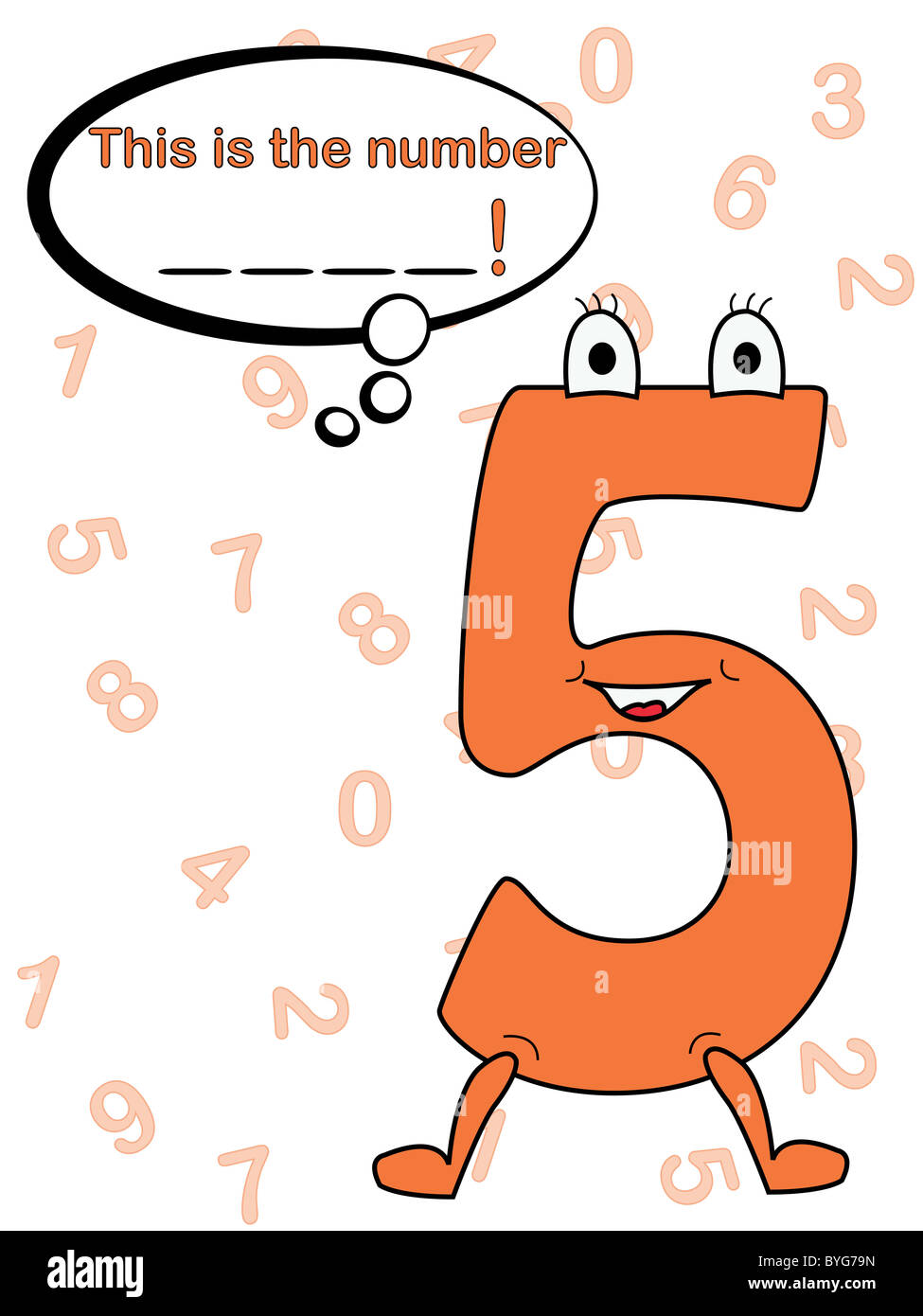 Quiz game with number five Stock Photo - Alamy