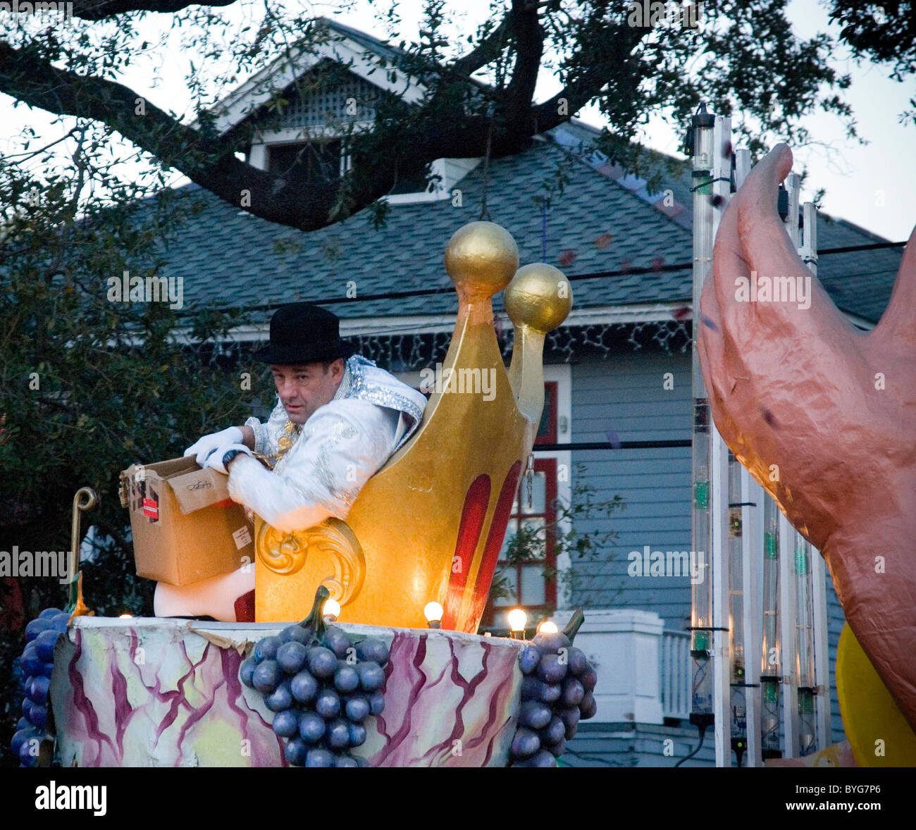 James Gandolfini is crowned king of this years Bacchus parade. Bacchus ...