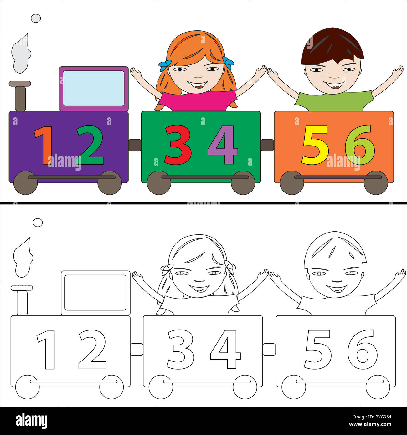 the numbers train Stock Photo - Alamy