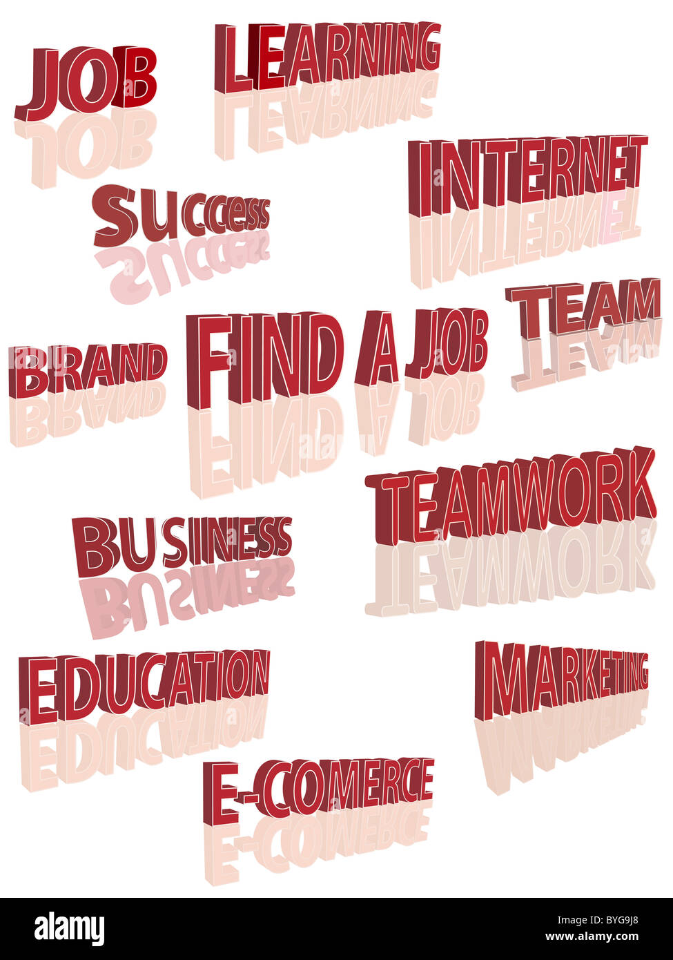 set of 3d text Stock Photo - Alamy