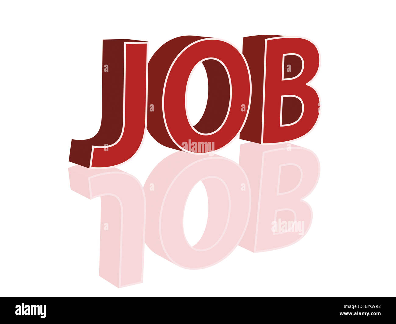 job 3d text isolated on white Stock Photo - Alamy