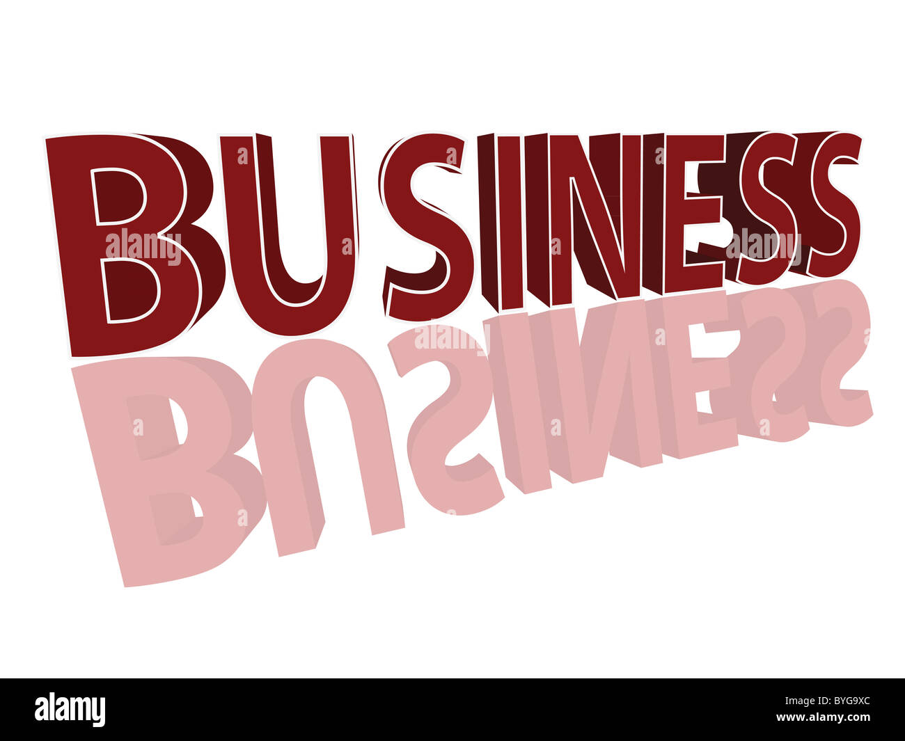 business 3d text isolated on white Stock Photo - Alamy