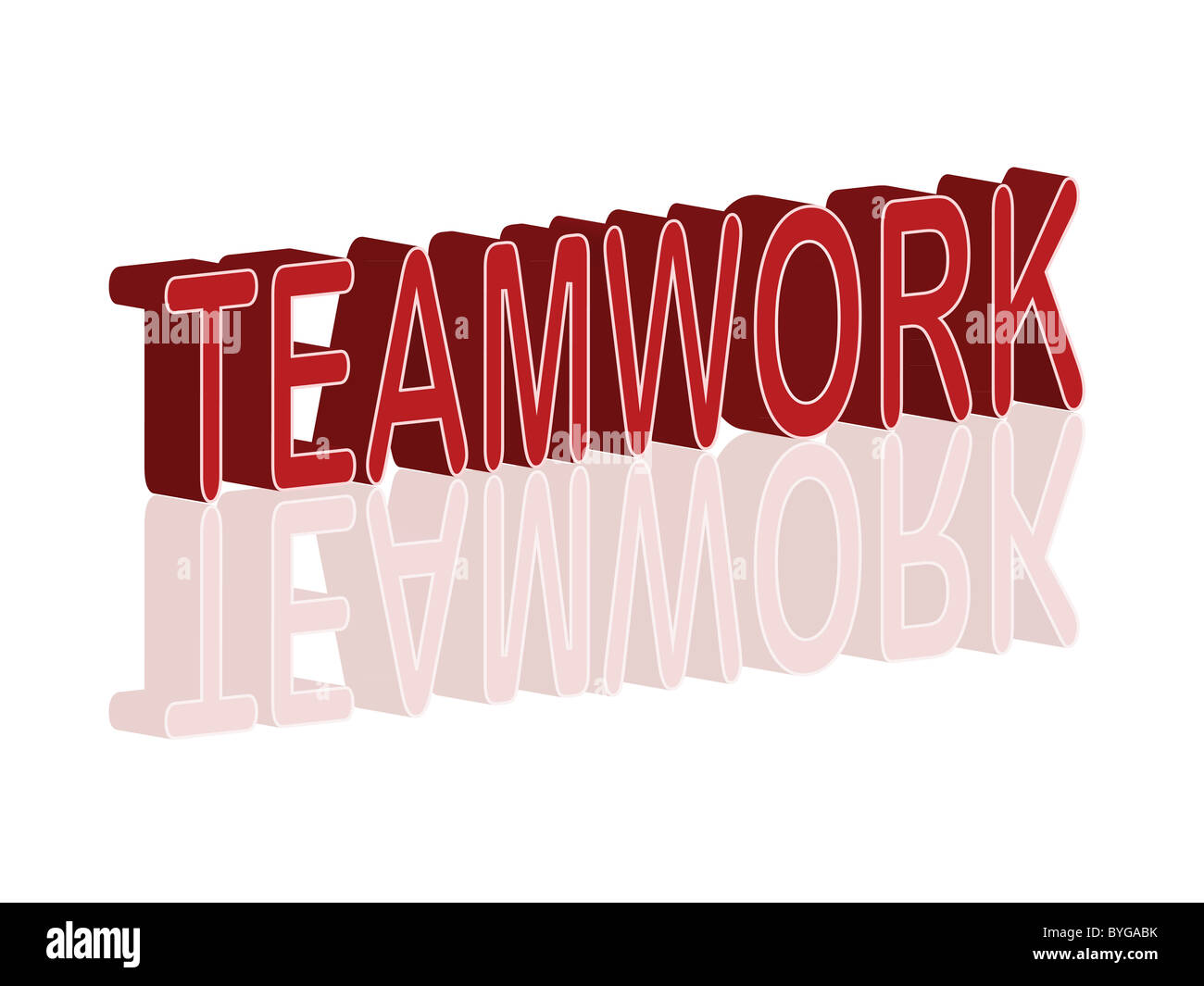 teamwork 3d text isolated on white Stock Photo - Alamy