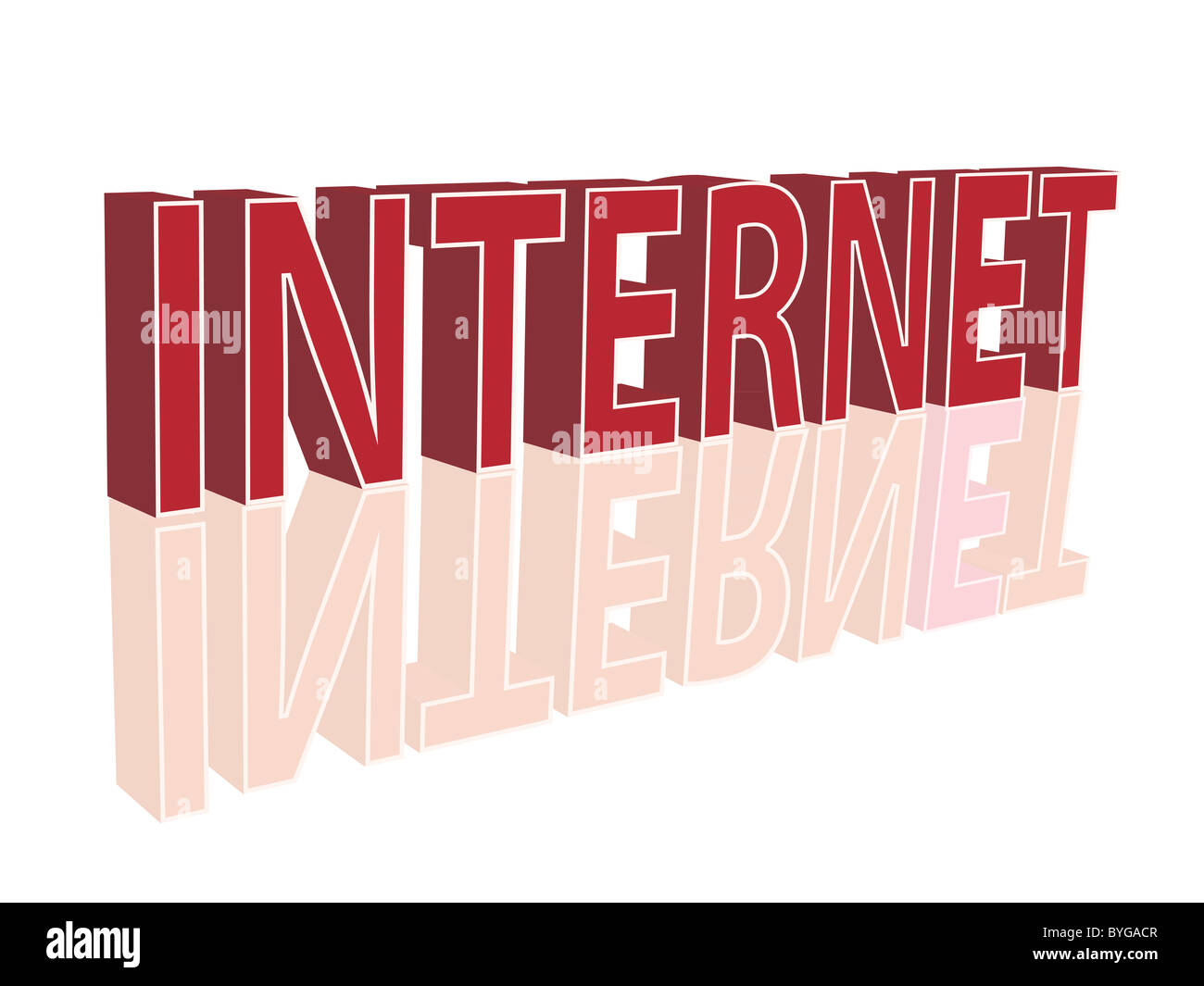 internet 3d text isolated on white Stock Photo - Alamy
