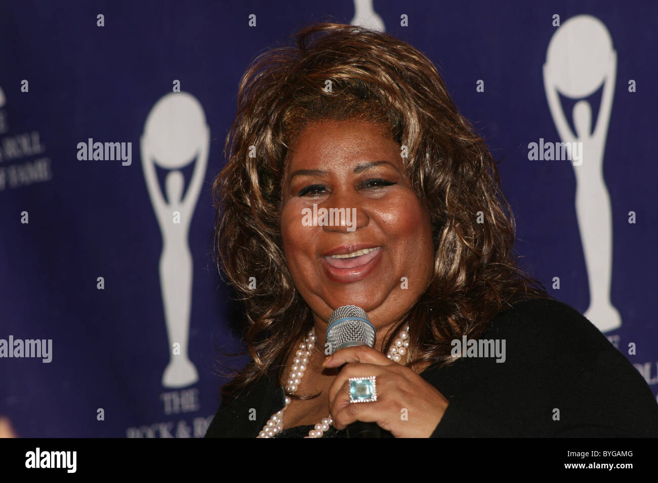 Aretha Franklin Rock & Roll Hall of Fame Induction Ceremony held at the ...