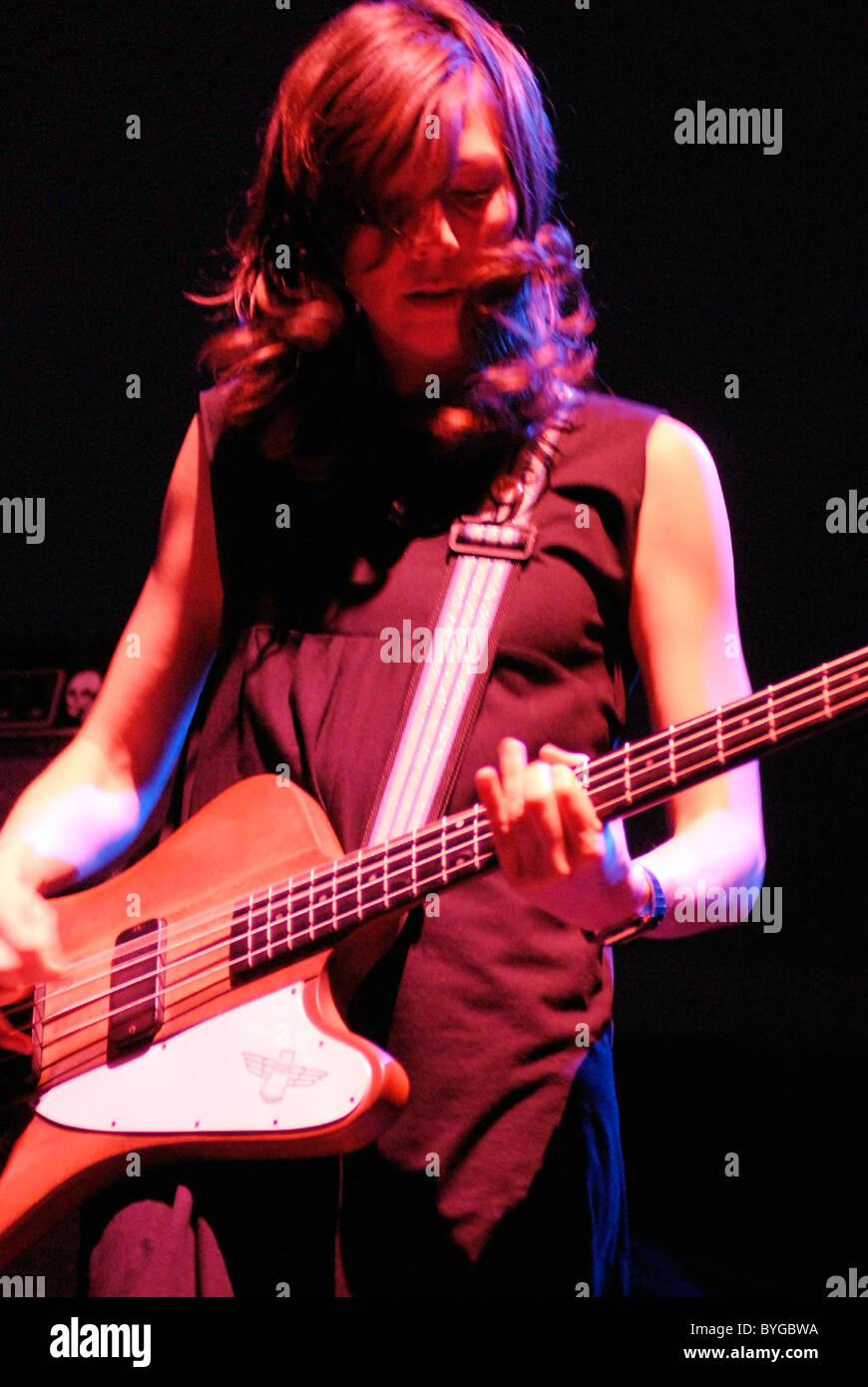 Nikki Monniger Silversun Pickups performing at the Gibson Amphitheatre ...