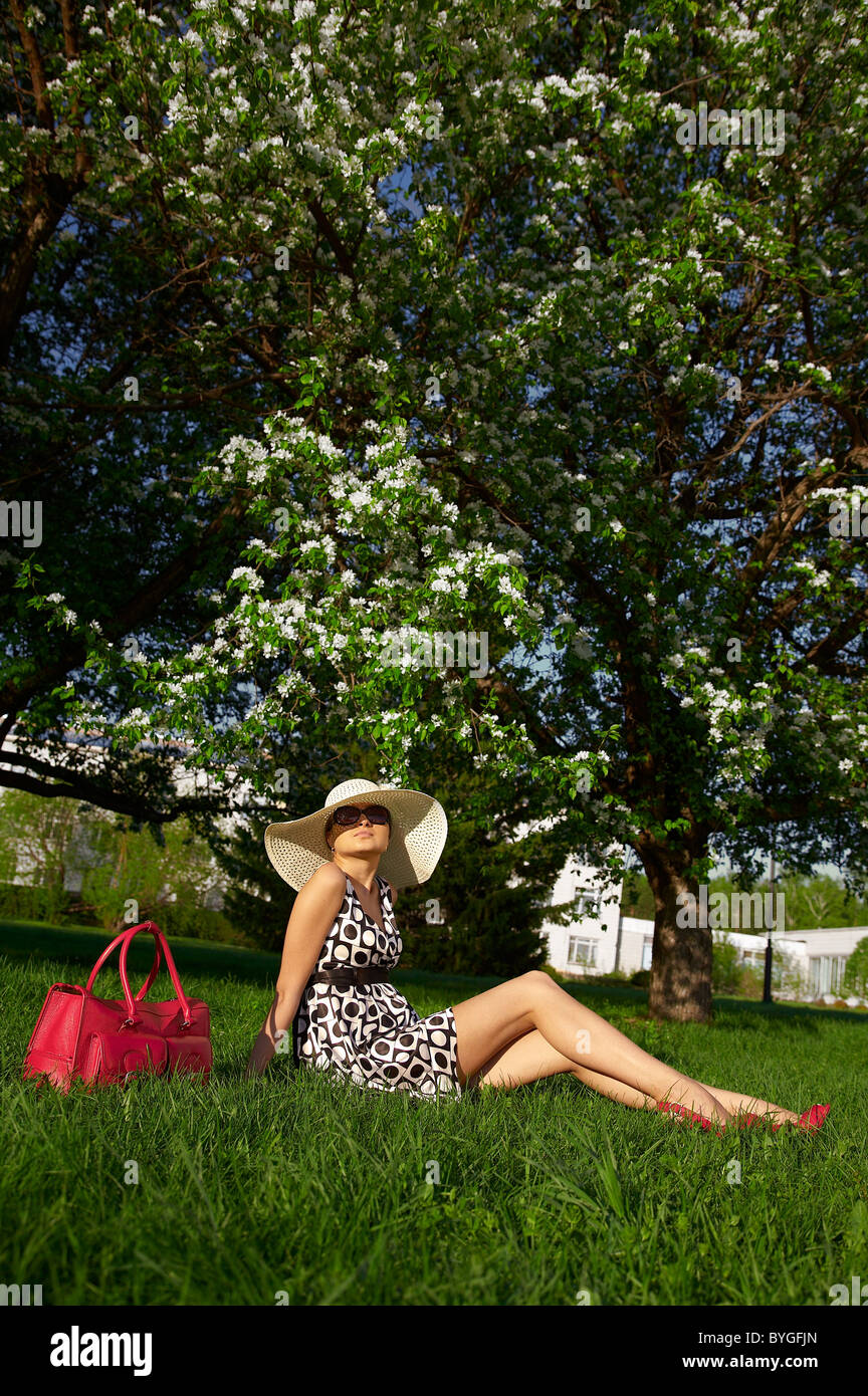 girls in the garden Stock Photo - Alamy