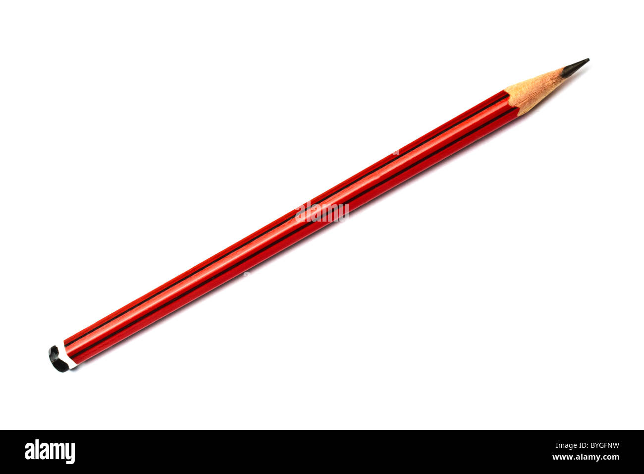 A red pencil isolated on white background Stock Photo - Alamy