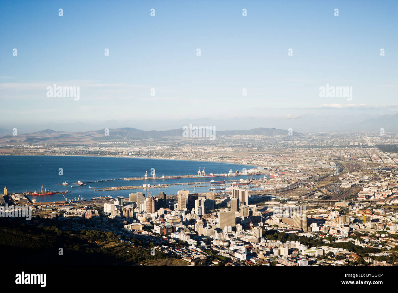 View of waterfront city Stock Photo - Alamy
