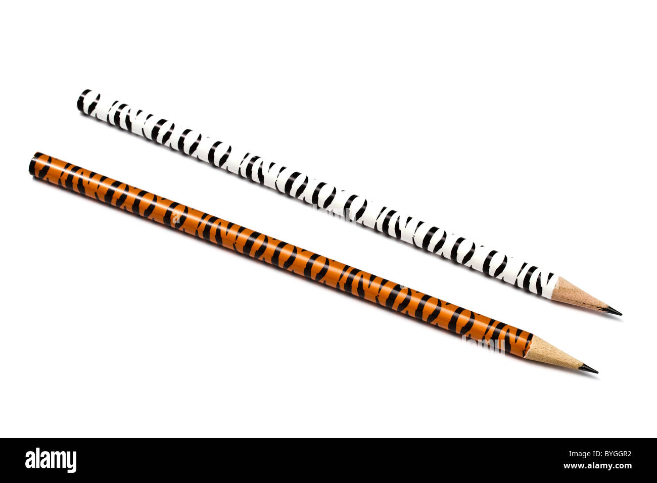 Two pencils isolated on white background Stock Photo - Alamy