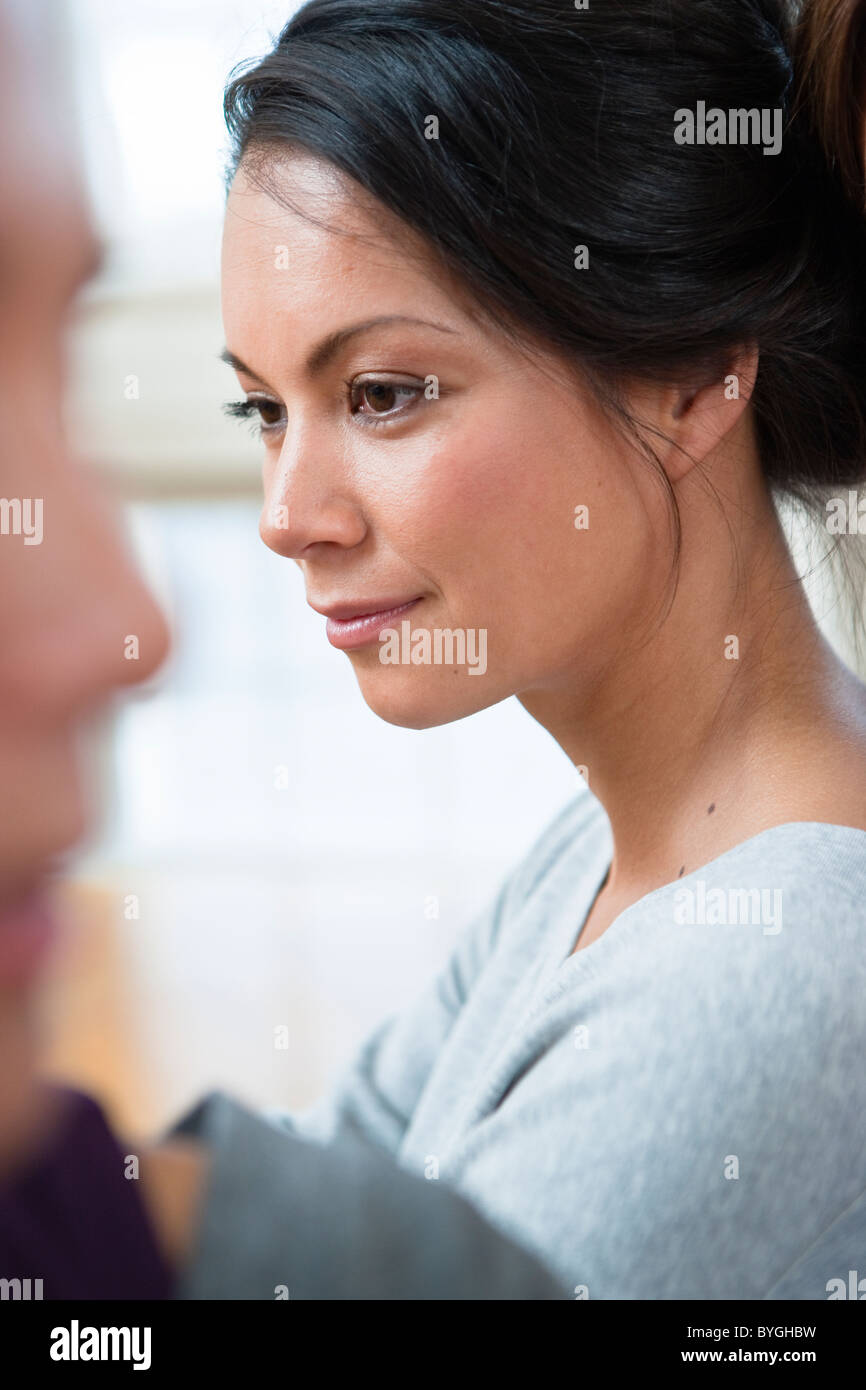 Profile of beautiful woman Stock Photo - Alamy