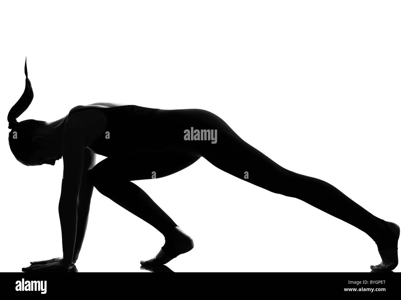 beautiful caucasian tall woman ballet dancer stretching warming up full ...