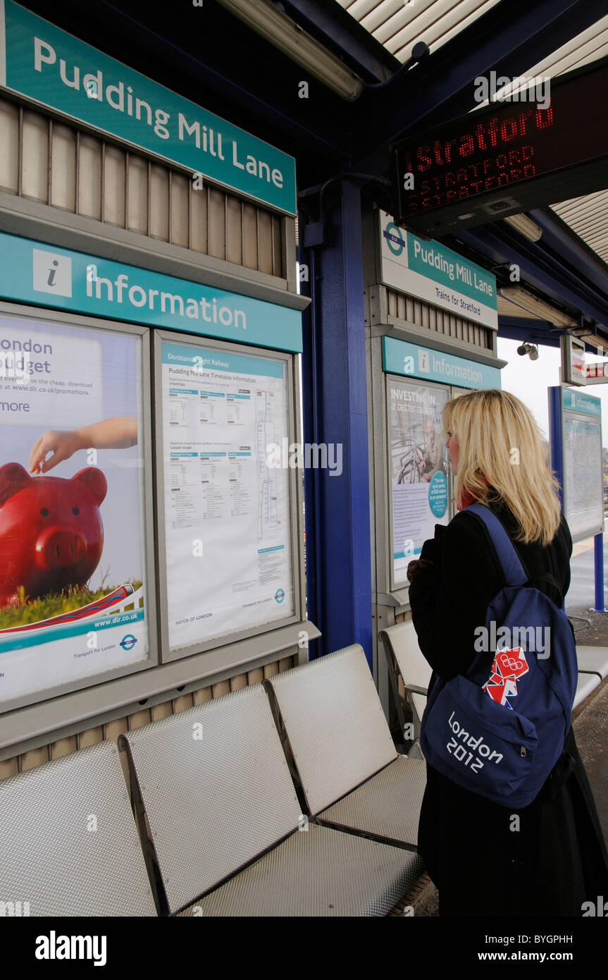 Pudding Mill Lane station close to the Olympic Park East London UK ...