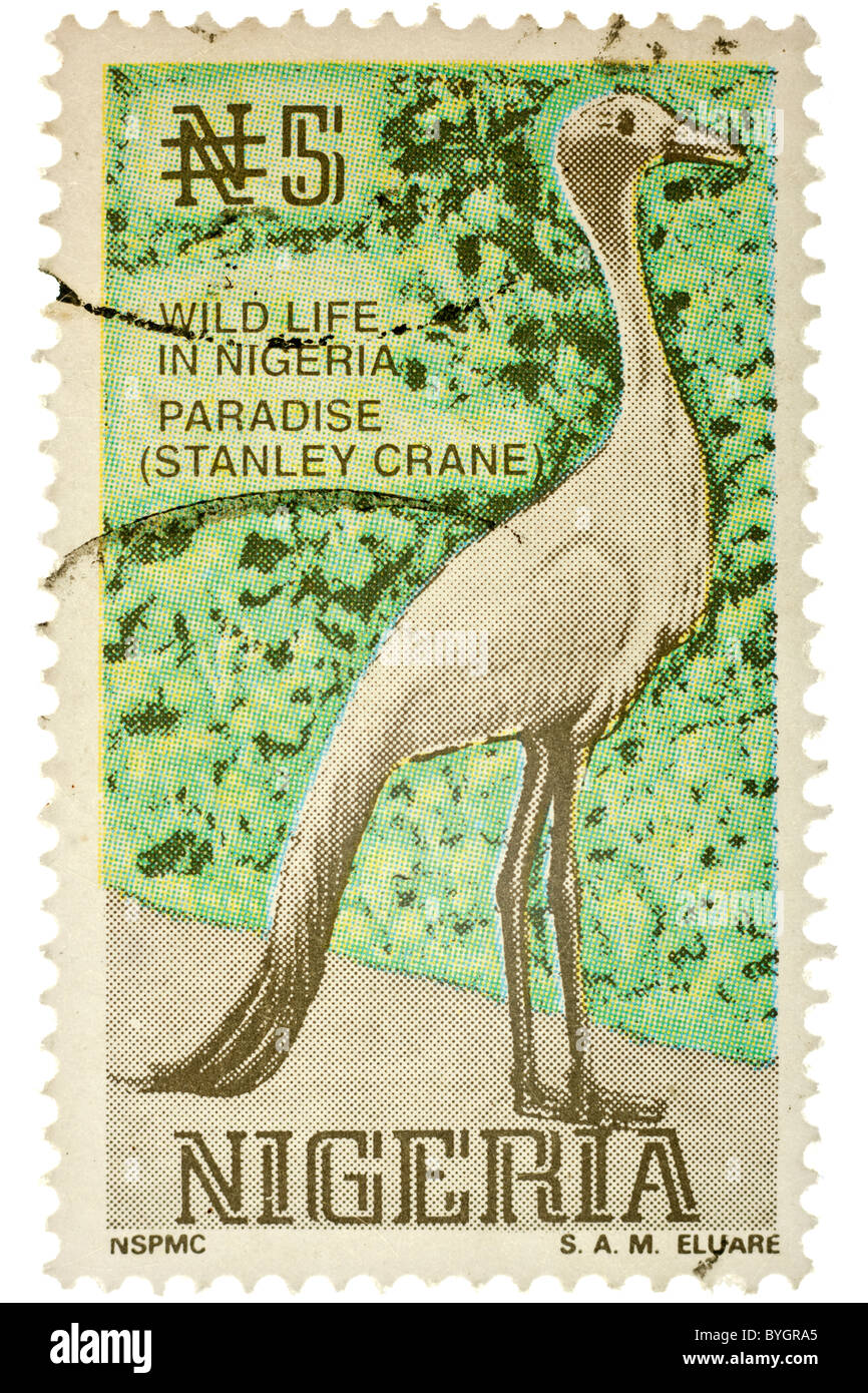 Franked Nigerian stamp 1992 for 5n Wildlife in Nigeria The Stanley ...