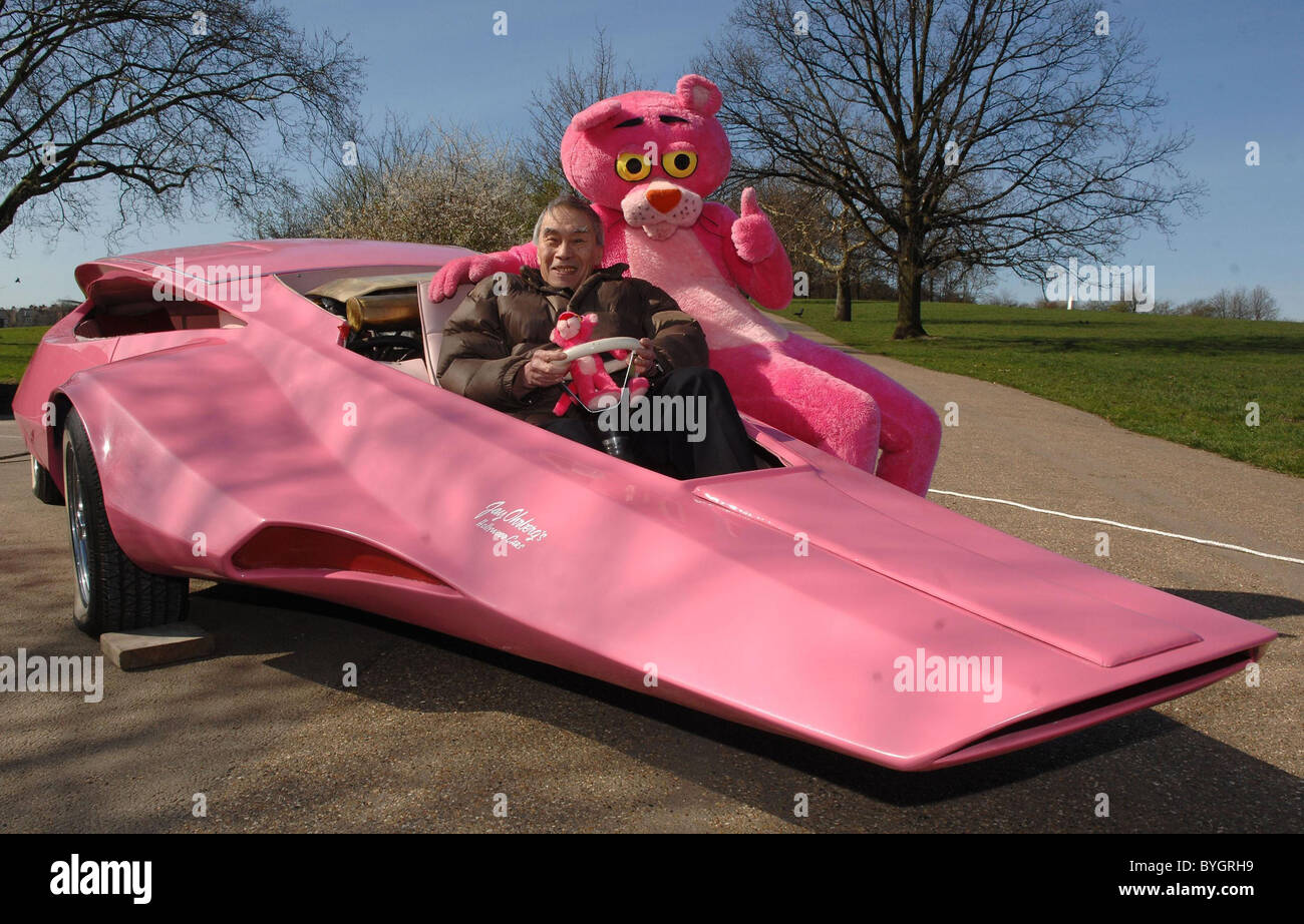 Burt Kwouk Pink Panther Car photocall held on Hampstead Heath London ...