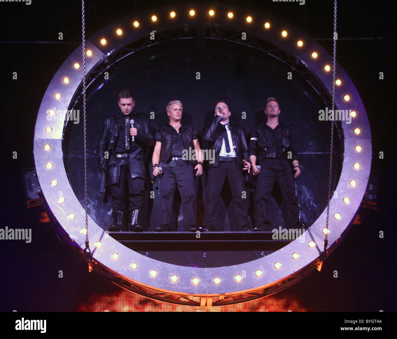 Westlife performing live in concert on their 'Love Tour 2007' at the ...