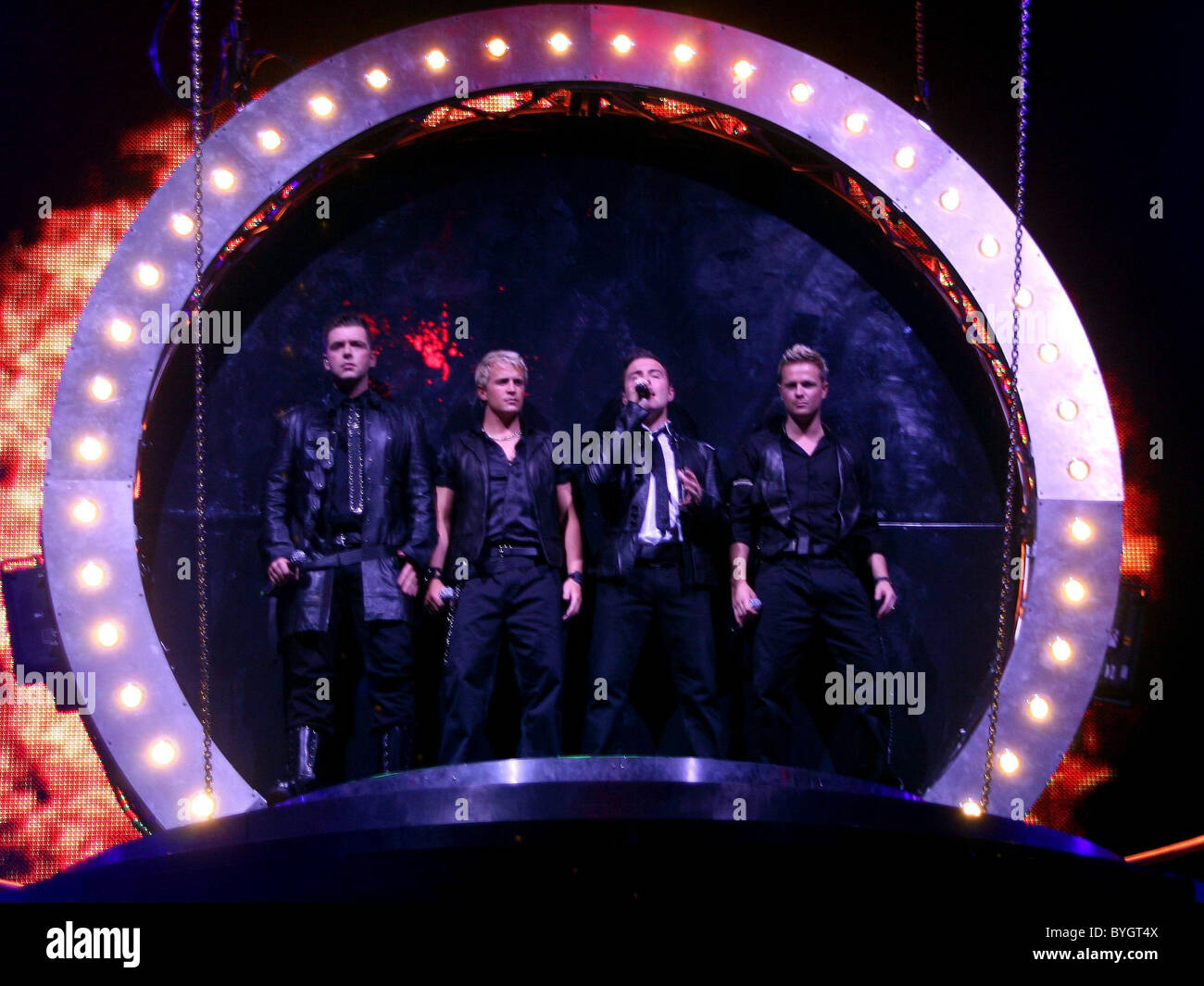 Westlife performing live in concert on their 'Love Tour 2007' at the ...