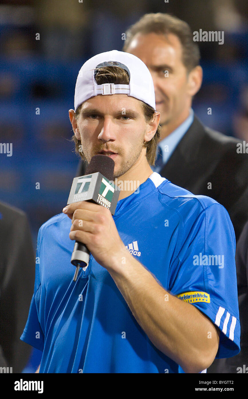 Jurgen Melzer of Austria Men's Singles Runner-up in the Tennis Channel ...