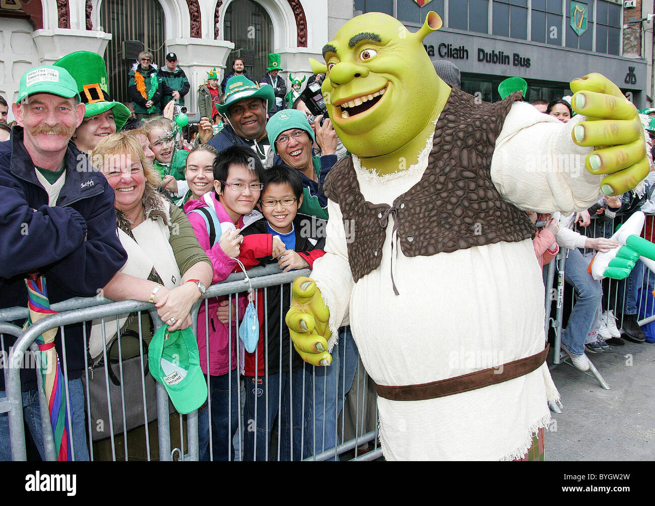 Shrek greeting fans on St Patrick's Day Dublin, Ireland - 17.03.07 ...