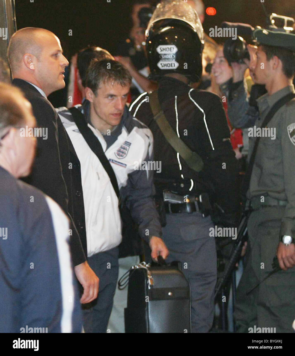 The English national football team arrives at the Dan Accadia Herzliya ...