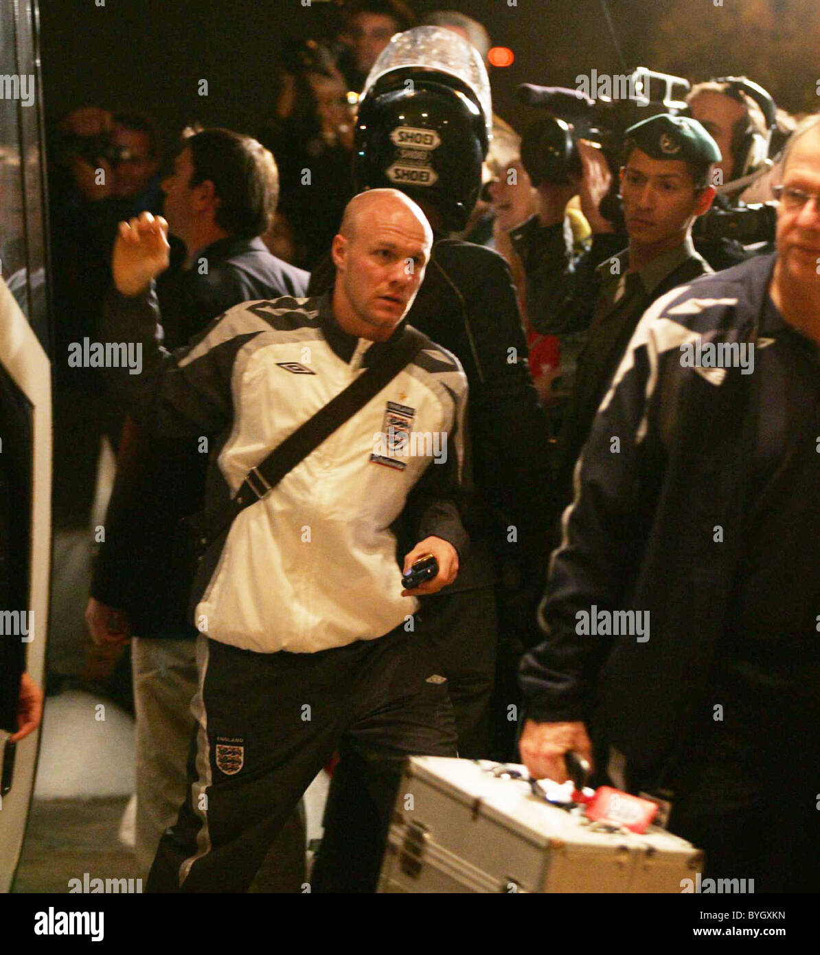 The English national football team arrives at the Dan Accadia Herzliya ...